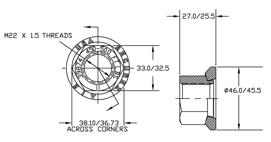 Genuine Securex Two Piece M22x1.5 Wheel Nut 27mm – Securex Wheel Nuts